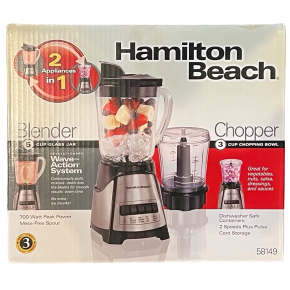 Hamilton Beach | Kitchen | Hamilton Beach Blender Chopper 2 In Blender ...